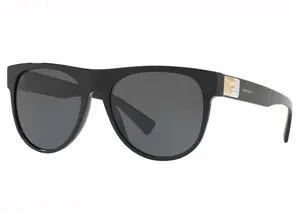 Versace Greca Tetris Sunglasses - Dark Grey/black (ve4346 Gb1/87)