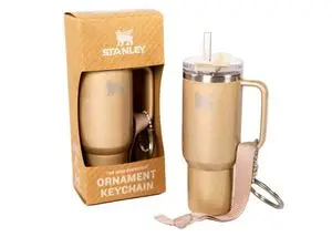 STANLEY Water Bottle Keychain Christmas Tree Ornament - Champagne Shimmer