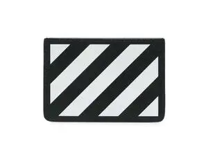 Off-white Silver Tone Wallets For Men