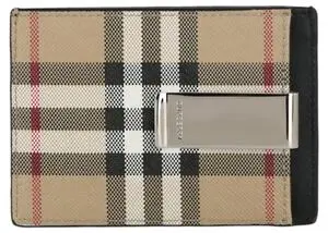 Burberry Check Print Card Holder