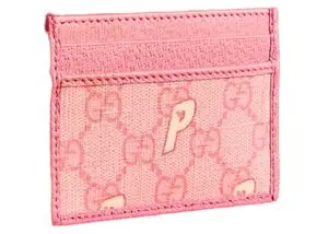 PALACE X Gucci Ggp Supreme Card Case - Pale Pink