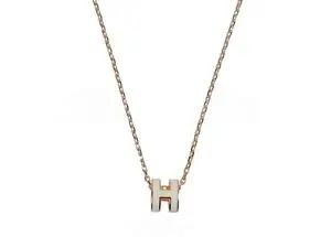 Hermès Mini Pop H Pendant Blanc