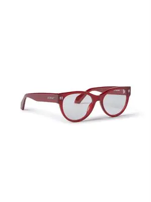 Off-White Style 57 Eyeglasses Burgundy/clear Lens (oerj057s24pla0012800/fr)