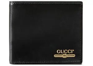 Gucci Leather Wallet With Logo - Black