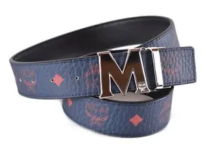 Mcm Visetos Belt - Blue