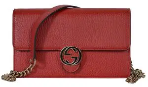 Gucci Crossbody Bag With Interlocking G - Red