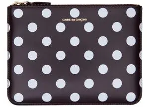 Comme Des Garçons Sa5100pd Wallet Polka Dots - Brown