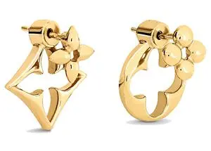 LOUIS VUITTON Flowergram Earrings - Gold