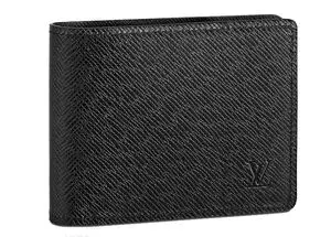 LOUIS VUITTON Ple Wallet Taiga - Black
