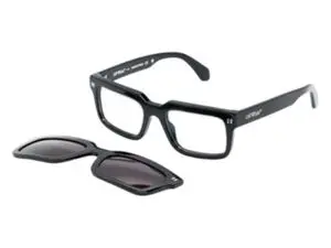 Off-White Clip-on Eyeglasses - Black Dark Grey Polarized (oeri130s24pla0011007/fr)