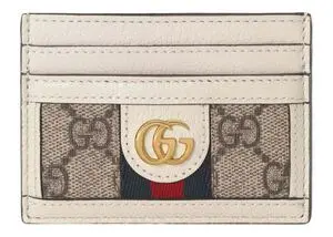 Gucci Gg Supreme Ophidia Large Card Case - White Beige
