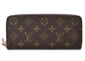 LOUIS VUITTON Clemence Wallet Monogram Fuchsia - Brown Monogram