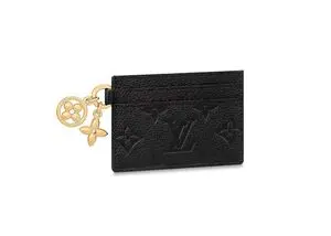 LOUIS VUITTON Charms Card Holder - Black