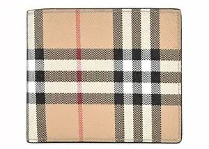Burberry Vintage Check 8 Card Slot Wallet - Beige/black