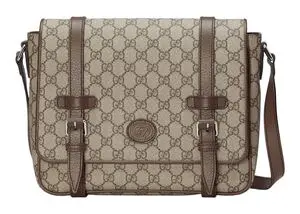 Gucci Gg Supreme Canvas Messenger Bag - Beige/ebony
