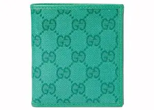 Gucci Gg Crystal Bifold Wallet - Green
