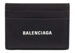 Balenciaga Logo Print Card Holder - Black/white