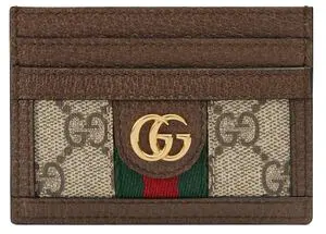 Gucci Ophidia Card Case Gg Supreme - Beige/ebony