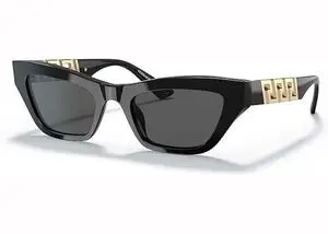 Versace Cat Eye Full Rim Sunglasses - Black/grey (ve4419 Gb1/87)