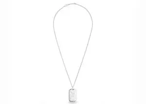 LOUIS VUITTON Locket Necklace Engraved Monogram - Palladium