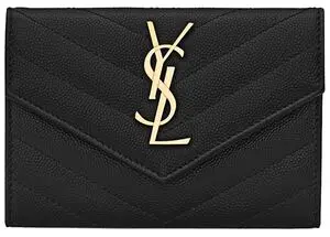 SAINT LAURENT Cassandre Grain De Poudre Envelope Wallet Small