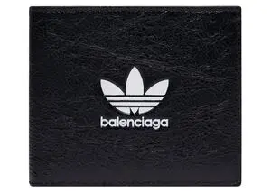 Balenciaga X Adidas Square Folded Wallet - Black