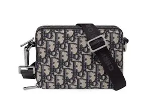 Dior Pouch With Shoulder Strap Oblique Jacquard