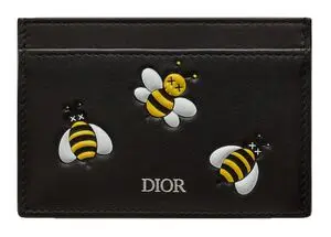 Dior X Kaws Card Holder Yellow Bees - Black