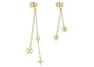 LOUIS VUITTON Nanogram Earphone Earrings