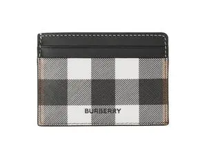 Burberry Check Card Case - Dark Birch Brown