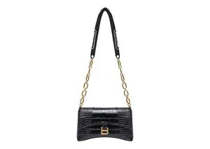 Balenciaga Downtown Shoulder Bag Crocodile Embossed