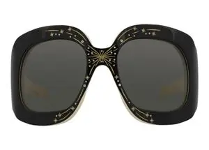 Gucci Shield Frame Acetate Sunglasses - Black/grey (gg1093s/30012829