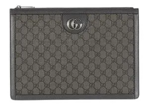 Gucci Ophidia Portfolio Case Gg Supreme - Grey/black