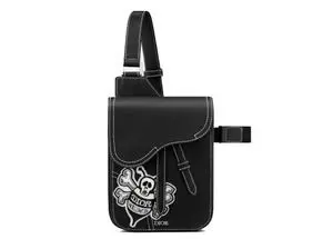 Dior And Shawn Saddle Pouch - Black/white