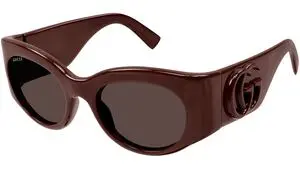 Gucci Oval Sunglasses - Burgundy/brown (gg1544s/002)