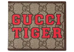 Gucci Tiger Wallet - Beige/ebony