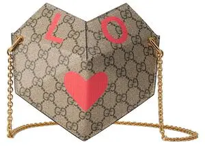 Gucci Small Gg Supreme Heart Bag