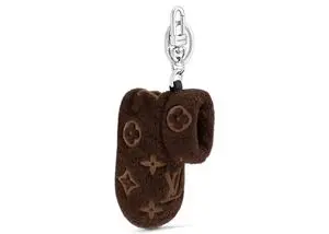 LOUIS VUITTON Monogram Footprint Bag Charm & Key Holder - Brown