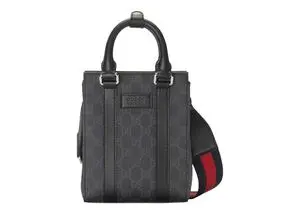 Gucci Gg Supreme Canvas Tote - Black