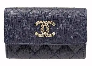 Chanel Cc Card Holder - Navy Blue (ap3187)