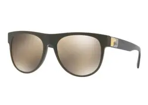 Versace Greca Tetris Sunglasses - Dark Green/gold (ve4346 51931v)