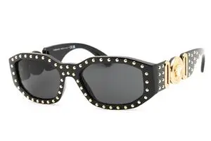 Versace Medusa Biggie Sunglasses - Black/gold Studded (ve4361/539787)
