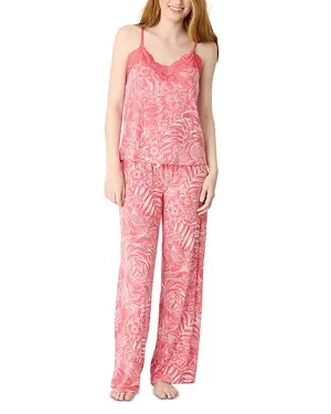 PJ Salvage Lazy Days Two Piece Pajama Set - Deep Rose