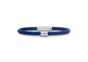 LOUIS VUITTON Split Leather Bracelet - Cobalt Blue/navy Blue