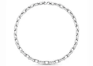 LOUIS VUITTON Monogram Chain Necklace - Silver