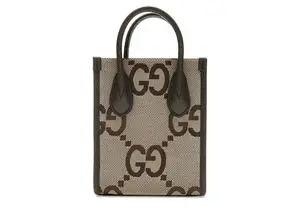 Gucci Jumbo Gg Mini Tote - Camel/ebony