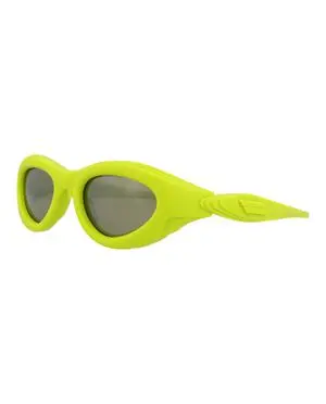 Bottega Veneta Round Oval Sunglasses - Green/green (bv1162s