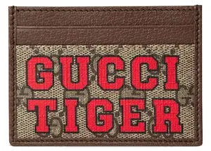 Gucci Tiger Card Case - Beige/ebony