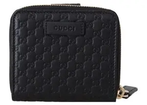 Gucci Microssima Zip Around Wallet Small - Black
