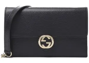 Gucci Interlocking Gg Grained Shoulder Bag